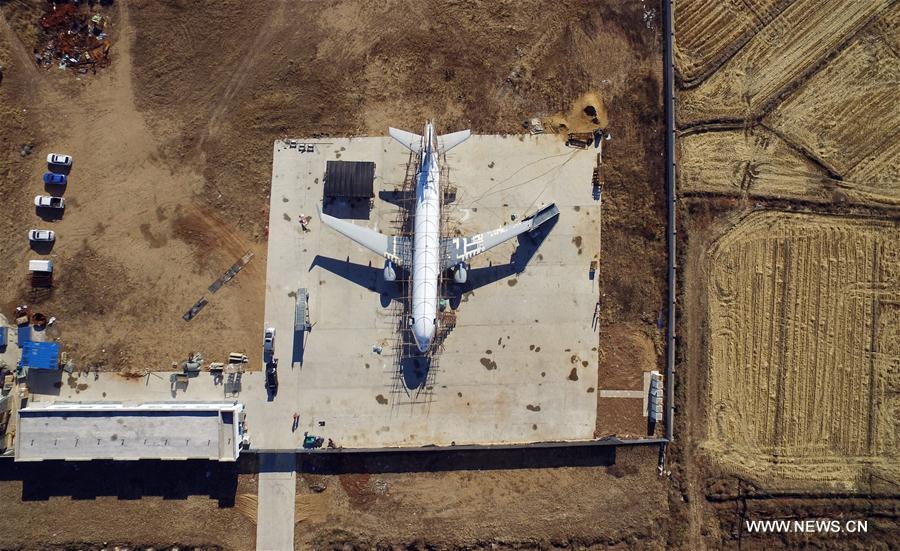 Villager builds full size plane model in NE China's Liaoning - China Plus