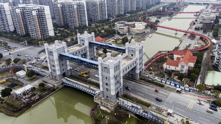 Renovations of Tower Bridge in Suzhou nears completion - China Plus