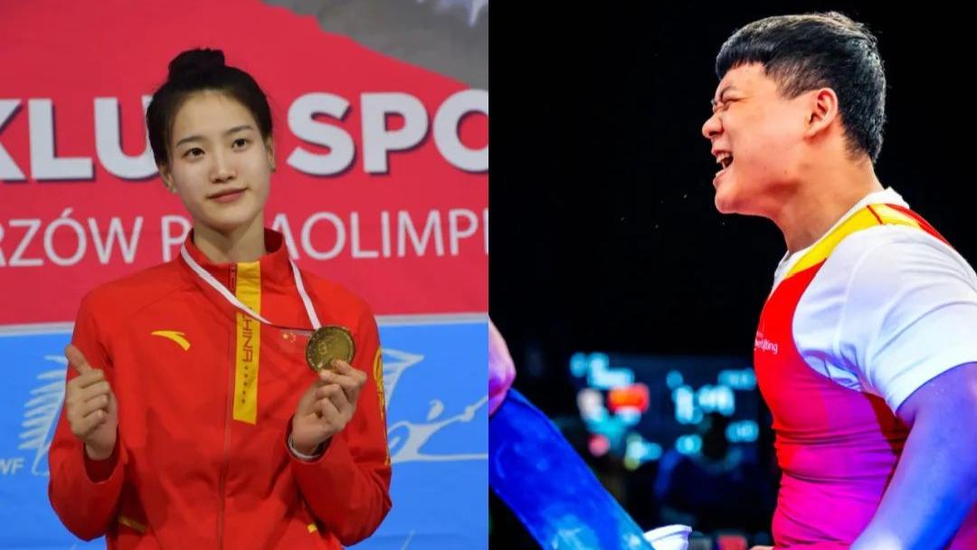 Gu Haiyan e Qi Yongkai portabandiera della delegazione sportiva cinese ...